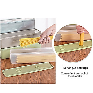 3PCS Rectangular Pasta Spaghetti Noodle Keeper Box with Cover,Pasta Canister Set,Dishwasher Safe (11.8x3.23x3.14inch)