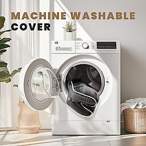 Sweetcrispy Orthopedic Dog Bed, Memory Foam Pet Bed for Medium Dogs with Washable Removable Cover Non-Slip Base Waterproof Liner Egg Crate Foam for Improved Sleep, Grey, 28" L x 23" W x 6.5" Th