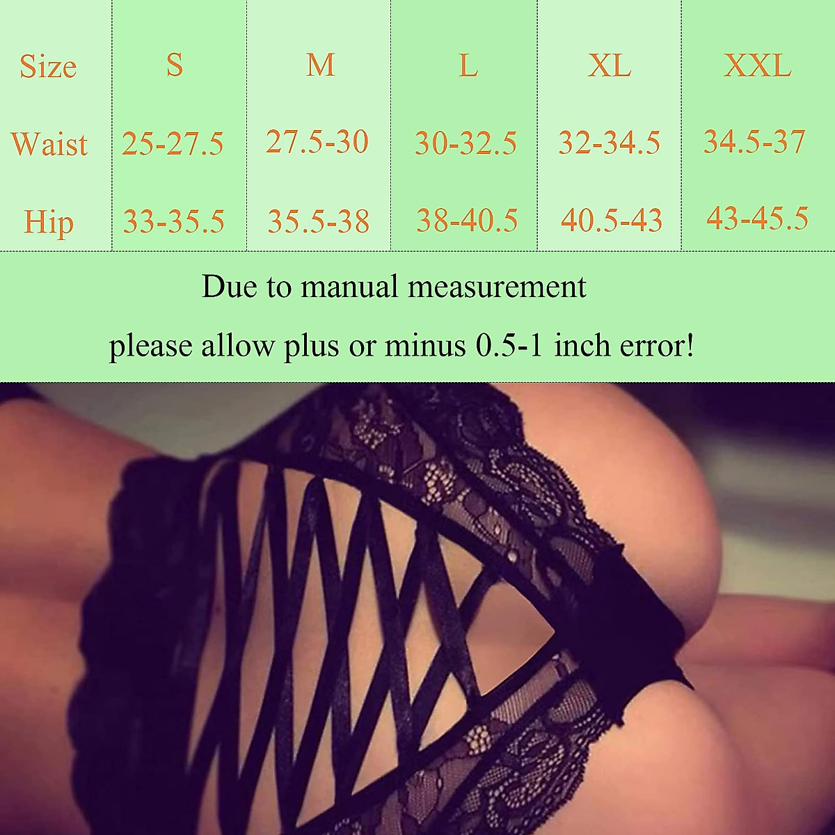 FUMAFI Womens Sexy Panty Lacey Underwear Lace Panties Plus Size Criss Cross Bikini Panties Black Sexy High Waist Panties