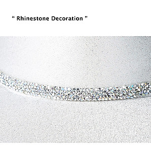 Lisianthus Glitter Cowboy Hat for Women and Men Party Disco Cowgirl Hat A-Sliver