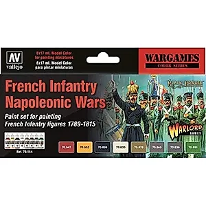 French Napoleonic Paint Set (8) (boxed Vallejo)