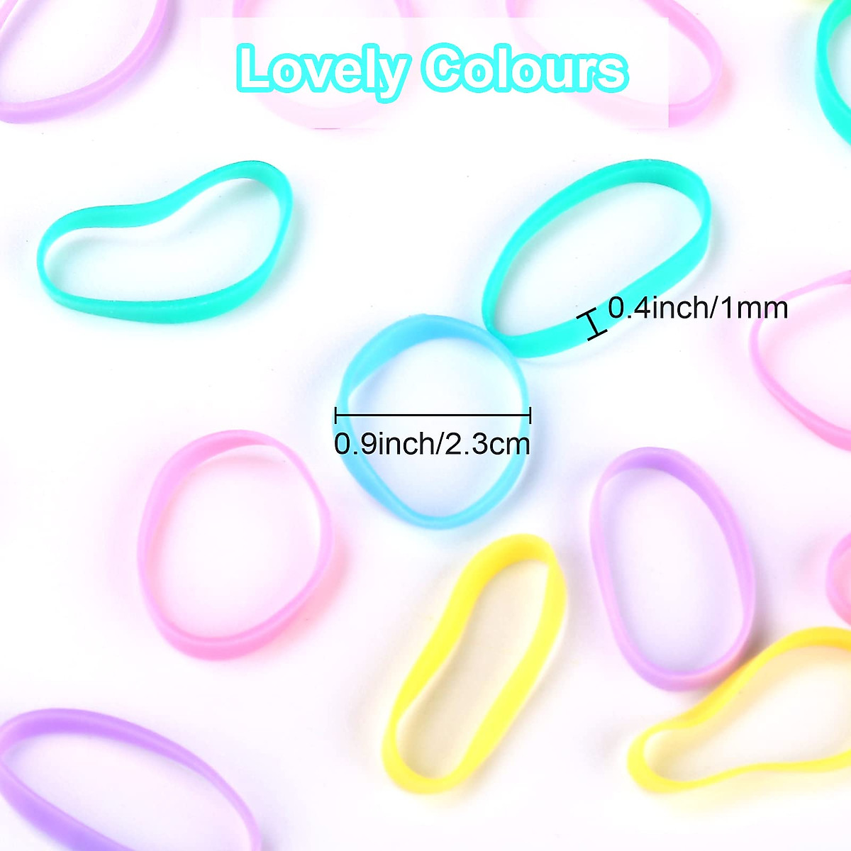 2000 PCS Mini Small Rubber Bands for Hair, Tiny Colorful Hair Elastics, Hair Rubber Bands for Girls Toddler Kids Baby, Premium Elastic Hair Ties with 2 PCS Topsy Tail Hair Tools, YLYL