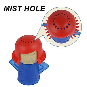 Wonnisx Angry Mama Microwave Oven Cleaner - Mom Steam Cleaner, Just Add Vinegar and Water, High Temperature Steamer Cleaning Equipment Easily Cleans the Crud in Minutes,