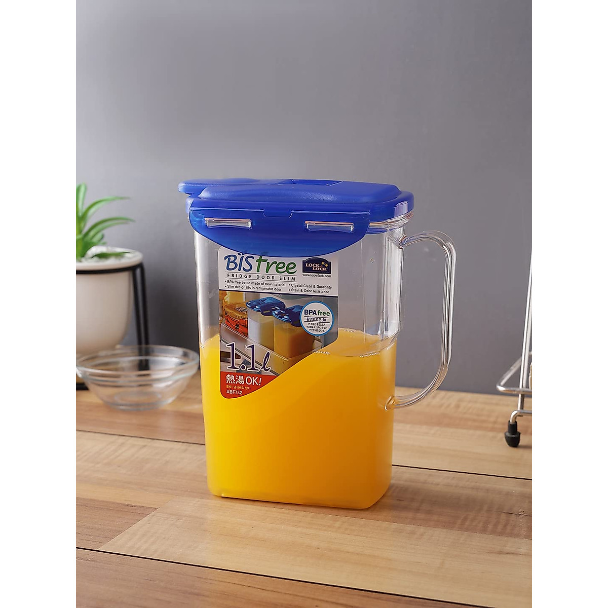 LOCK & LOCK Bisfree Mini Pitcher, 1.1 L, Clear