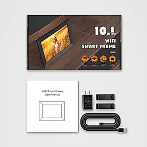 Digital Photo Frame WiFi 10.1 Inch Frameo Smart Digital Picture Frame with HD IPS Touch Screen, 16GB Storage, Auto-Rotate, Send Photos or Videos via Free App from Anywhere, Black