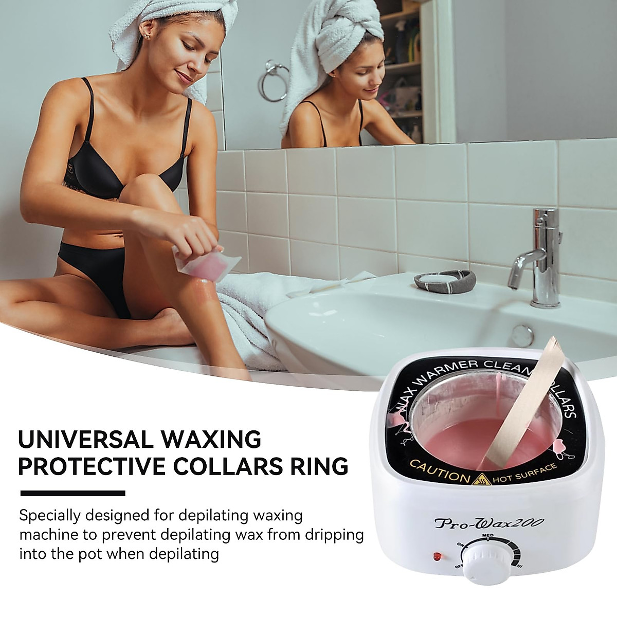 10pcs Wax Warmer Collar, Professional Wax Heater Protective Ring, Wax Warmer Clean Collars Wax Machine Accessories for Most Standard Size Wax Heaters (Square)