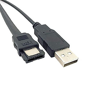 chenyang eSATA to SATA 22Pin Data Transfer Extension Cable with USB 2.0 Power Support 5V Power for 2.5" Hard Disk Drive 50cm