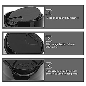 FOMIYES Makeup Water Bottle Cover 6pcs Disc Top Closure Black Press Caps Replacement Cap Dispensing Press Cap Bottle Closure for Squeeze Bottles Shampoo Bottle Dispensing Cap