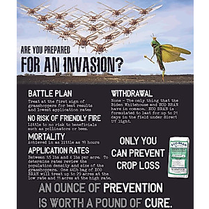 Eco-Bran Broad Spectrum Grasshopper & Cricket Bait - Contains 2% Carbaryl - Control of Grasshoppers, Cutworm, Locust, Mole & Mormon Crickets, Sow Bugs (Roly-Poly), Ants, Beetles & More! (2 lbs)