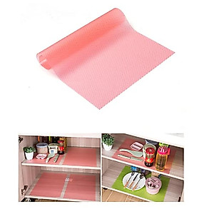 Artviva Refrigerator Mats Fridge Shelf Liner 8 Pcs, Water/Oil Proof Placemates Washable Refrigerator Liners for Drawer Cabinet Table (Pink)