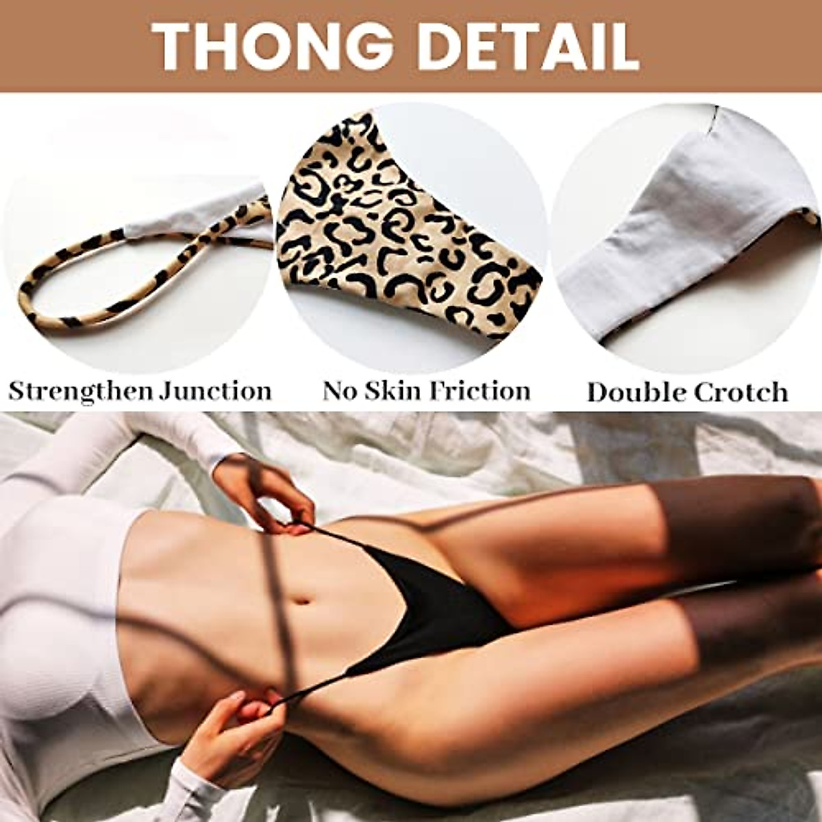 chahoo Sexy G-String Thong for Women Pack Low Rise String Underwear Ladies Plus Underwear T Back Bikini Panties Set Gift for Women