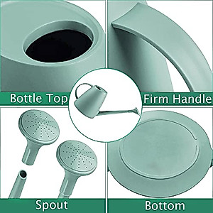 MINIMALISM Watering Can for Indoor House Bonsai Plants Outdoor Garden Flower Detachable Long Spout 1.8L 60oz 1/2 Gallon Green