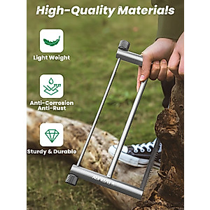 BIBURY Folding Hand Saw Outdoor Survival Tools, Portable Folding Wood Saw with 2pcs Replaceable 12.4” Blade & Buckle Cloth Bag, Aluminium Alloy Camping Pruning Tree Hand Saw for Gardening