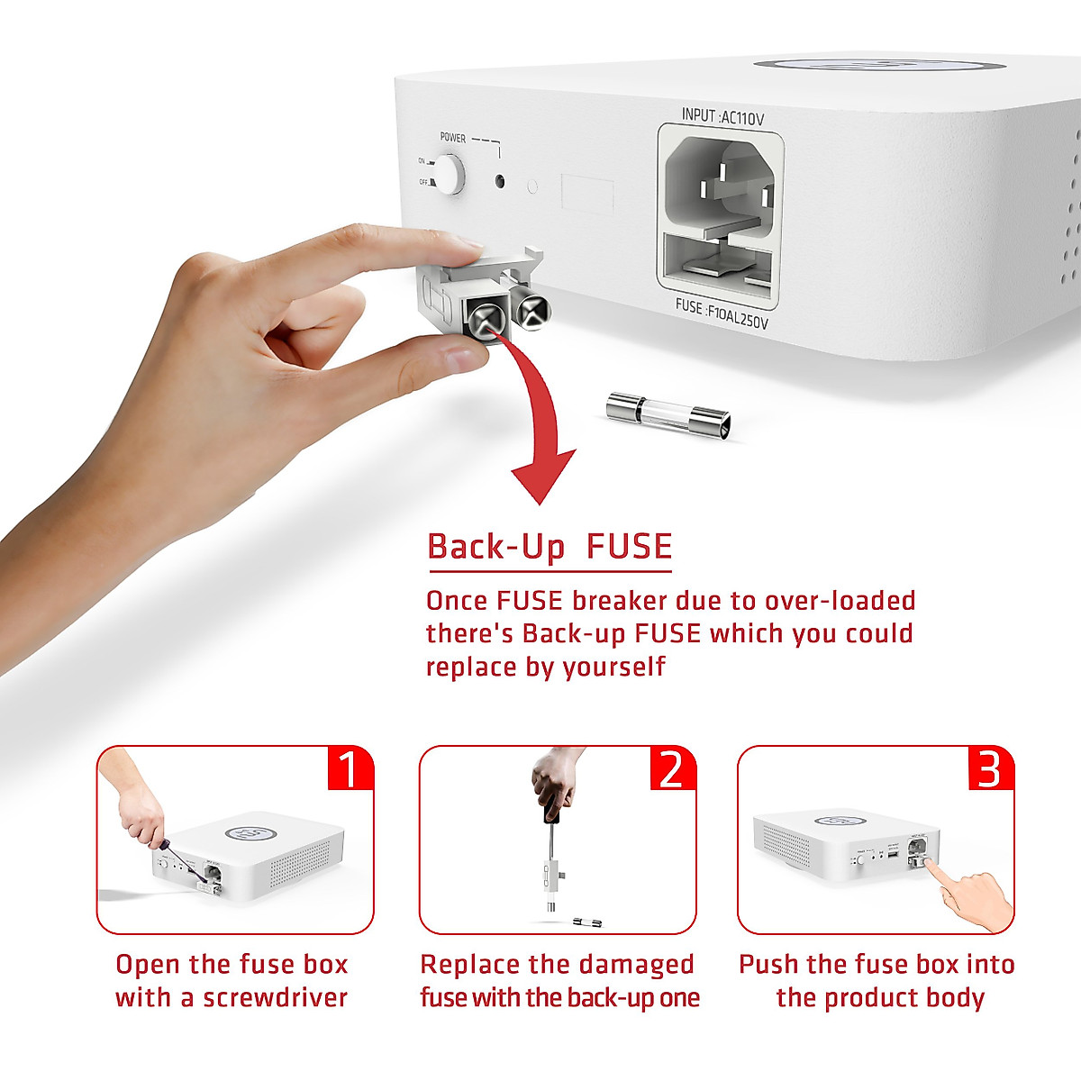 UMI 110V to 220V Step Up Voltage Converter 500W for Europe China Korea 220V-240V Appliances Use in US Canada Mexico -Circuit Breaker Protection and Overheating Overload Protection [3-Years Warranty]