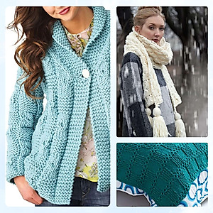 Bernat Softee Chunky Ombre Natures Way 161129-29012 (3-Skeins - Same Dye Lot) Chunky Bulky #5 Acrylic Yarn for Crocheting and Knitting - Bundle with 1 Artsiga Crafts Project Bag