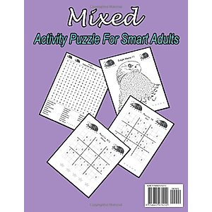 Mixed Puzzles Activity Book: Word Search Sudoku Mazes With Full Solutions. Advanced Easy To Hard Word Amusement, Conundrum, Enigma, Maze, Riddle Poser ... Woman Seniors Omnibus Toddler. Logic puzzle