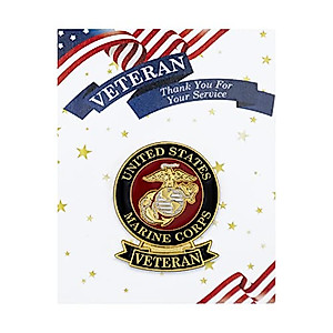 United States Marine Corps Sash Ribbon Veteran Lapel Pin (Giftboxed, 1 Count)
