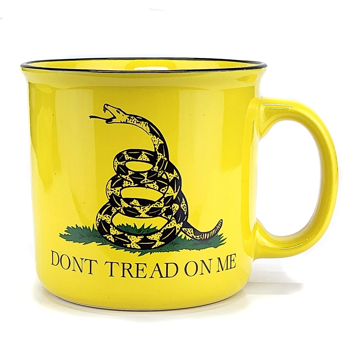 AK Ready Gadsden Flag DONT TREAD ON ME Ceramic Coffee Cup Mug Large 17 oz size Coffee, Latte, Tea, Water Patriotic