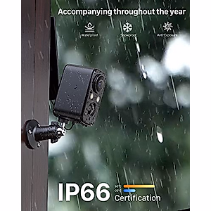 IHOXTX Security Cameras Wireless Outdoor, Flood Light Solar Cameras for Home Security, Home Camera with Color Night Vision, PIR Human Detection, 2-Way Talk, IP66 Waterproof (2Packs-Black)