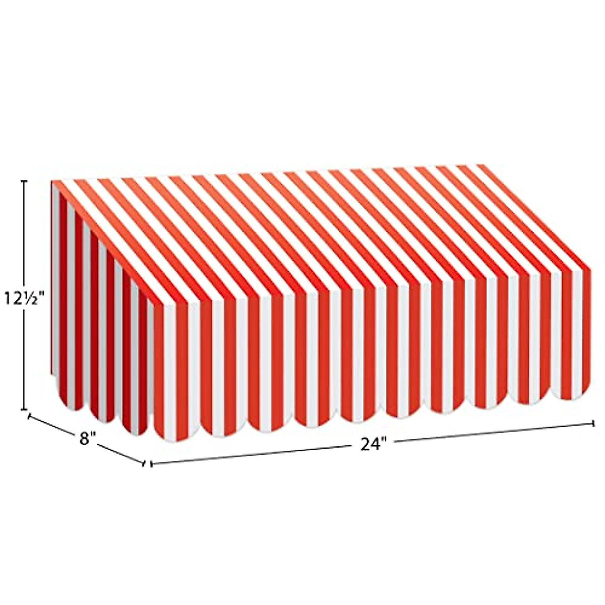 Teacher Created Resources Red and White Stripes Awning (77165) 24x12.5 in