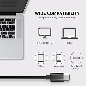 USB Type C Headphone, USB C Earphones Type C Headphones Stereo with Microphone Volume Control Compatible with Samsung Galaxy S20+/S21/S20/Google Pixel/OnePlus/Xiaomi and More