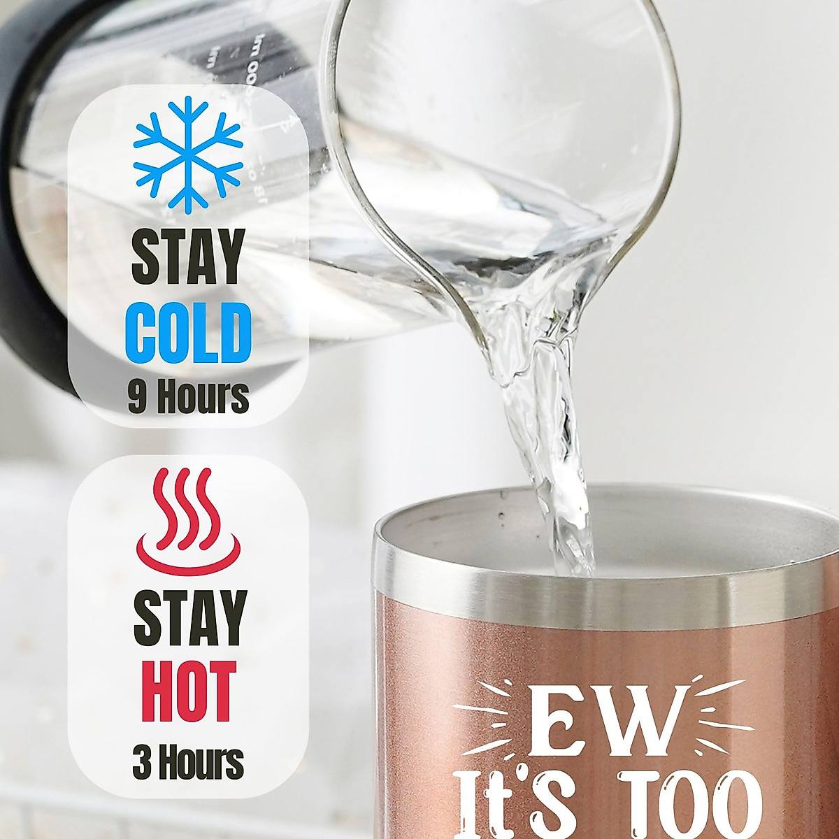 Onebttl Introvert Gifts for Girls, Women, Coworkers, INFP, INTP Coffee Travel Mug - It's Peoplely Out There - Stainless Steel 20Oz Tumbler