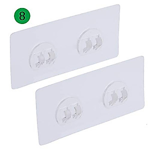 LAIGOO 8 Pcs Replacement Adhesive Stickers for Shower Caddy Corner, No Drilling Wall Hooks Adhesive Strips for Bathroom Shelves