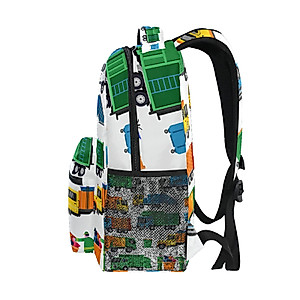 Travel Laptop Backpack Daypacks, Garbage Trucks College School Computer Bag Bookbag for Women & Men Outdoor Camping&Fits Up to 14-inch Notebook