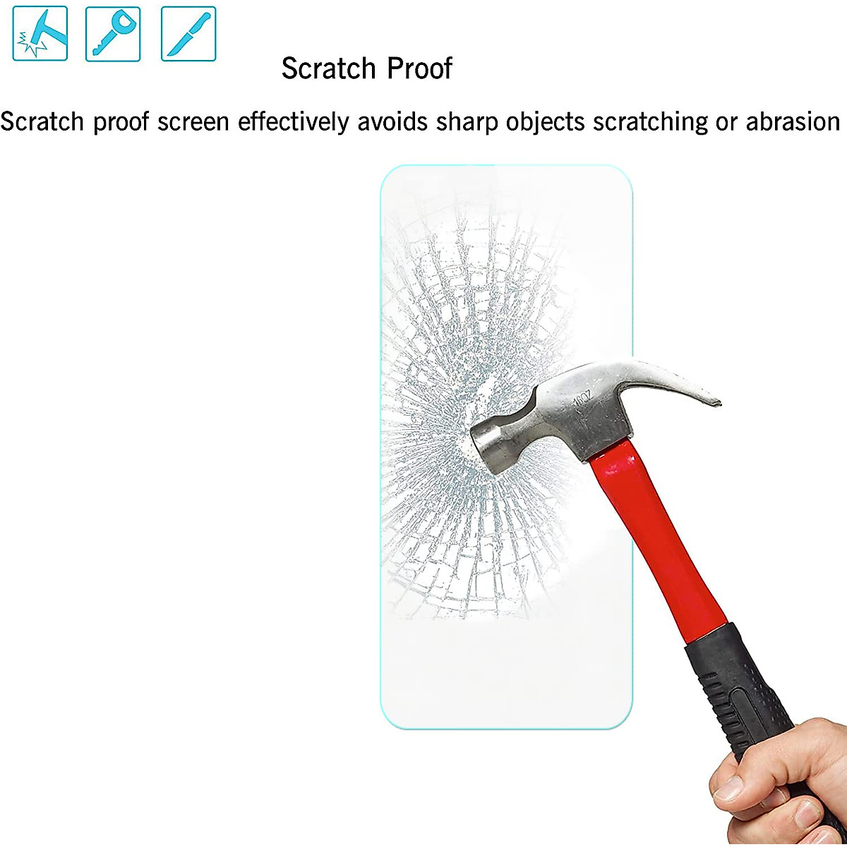 ATT AT&T Motivate 3 Case EABF22206A Compatible with Sharp Rouvo V Phone Case STTM21VAPP Cover [with Tempered Glass Screen Protector][Hard PC + Soft Silicone] [Ring Support][Luminous Effect] YGL-LHD