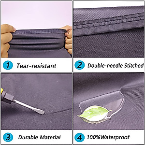 yhslmh Air Conditioner Covers for Window Units, Outdoor Window Air Conditioner Cover for Outside, Rectangle Ac Defender Cover for Winter Exterior, AC Protection Cover (Black, 27.5" Wx 25" D x 19" H)