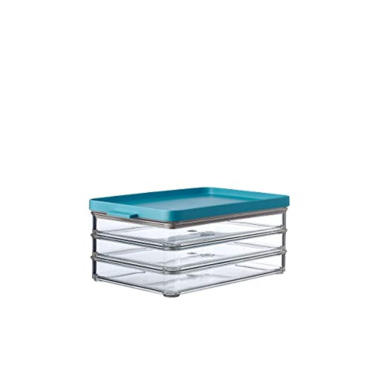 MEPAL, Omnia Food Storage Boxes with Lid for Salami, Cold Cuts, Turkey, Bologna, Deli and Luncheon Meat, BPA Free, Nordic Green, 3 X 500ml | 17oz, 1 Set