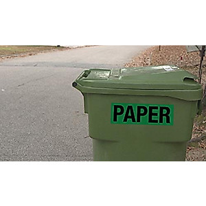 Extra Large 12 Inch Trash Recycle Labels by Citadel Black - 8 Pack of Large Stickers, UV and Weather Resistant, Huge Stickers Mean Easy Visibility