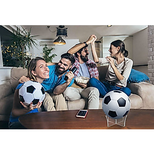 CANIPHA Acrylic Ball Stand Holder,Ball Display Stand for Football Basketball Soccer Ball Holder,Rugby Ball Volleyball Sports Ball Storage Rack,Trophy Autograph Memorabilia Display Cases(Clear,3 Pcs)