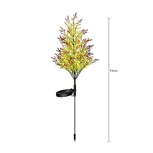 Solar Garden Lights Pine Shape Decorative Light LED Lamp Waterproof Solar Led Lights Outdoor Lighting Christmas Tree Decoration Light for Decorative Home Garden 2PCS