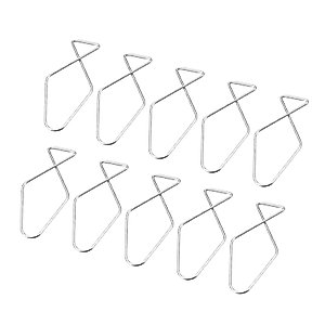 YOKIVE 50 Pcs Ceiling Hooks Clips, Stainless Steel Drop Hangers Hanging DIY Crafts Decoration, Great for Home, Office, Store (Silver, 2.48x1.14x0.63-Inch)