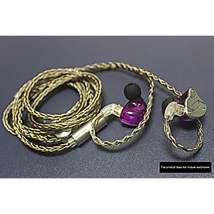 Youkamoo 3.5mm 8 Core Silver Plated Braided Earphone Replacement Upgrade Cable Silver Plated Wire Earphone Cable for ZSN Pro ZS10 Pro NF2u KZ ZSX QDC IEMs (QDC)