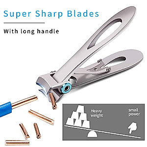 Nail Clippers Set,Fingernail Toenail Clippers for Thick Nails,Nail Clipper for Adult Men Women Seniors