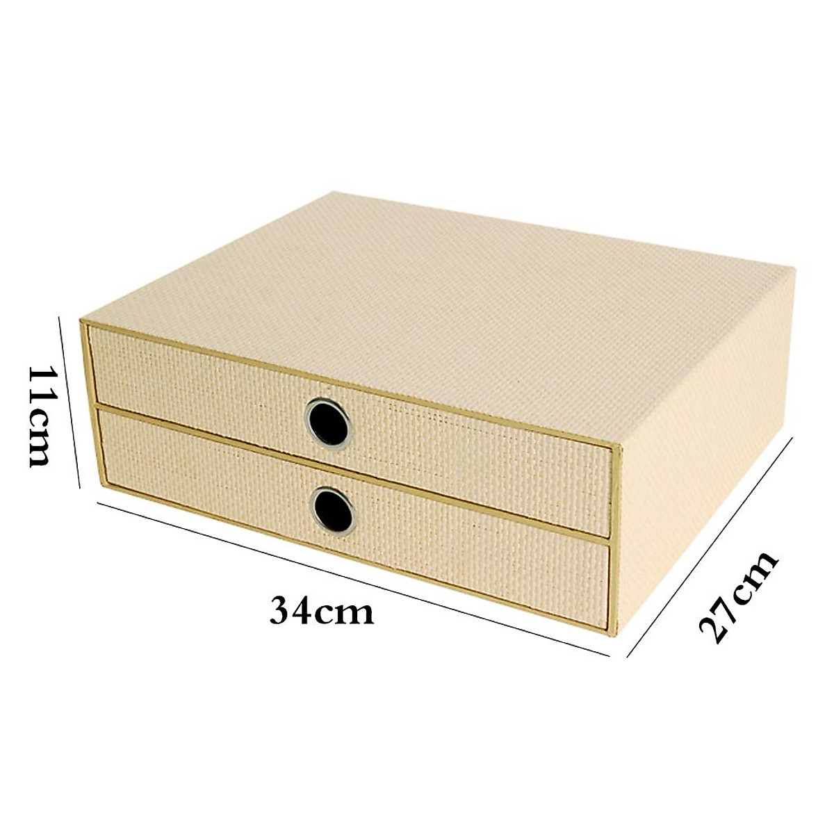 File cabinets LITING Drawer Type Desktop Woven Paper Multi-Layer Bookcase Finishing Desk Shelf (Color : Coffee Color)