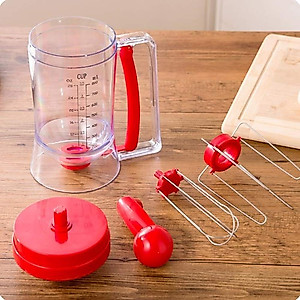 Acrodi Pancake & Cupcake Mixer and Batter Dispenser Perfect Baking Tool Bakeware Maker with Measuring Label