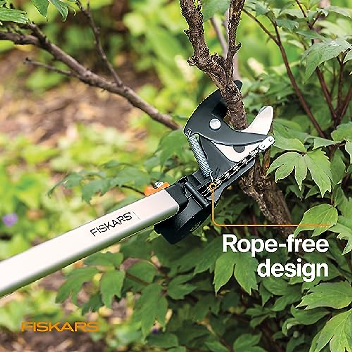 FISKARS 7.9ft-12ft Extendable Pole Tree Pruner / Trimmer with Rotating Head and Precision-Ground Steel Blade - Easy and Smooth Cutting up to 1.25" Diameter