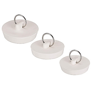 uxcell Drain Stopper, 3 Sizes Rubber Sink Stopper Plug 43mm/47mm/51mm with Hanging Ring for Bathtub Kitchen and Bathroom 1Set (3 Pieces)