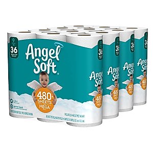 Angel Soft Toilet Paper, Bath Tissue, Packaging May Vary), 9 Count (Pack of 4)