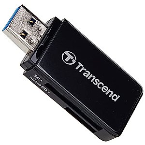Transcend TS-RDF5K USB 3.1 SDHC/SDXC/microSDHC/SDXC Card Reader, Black