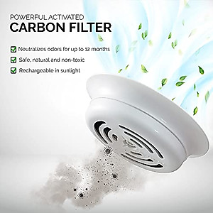 Secret Litter Box by Bundle & Bliss - Hidden Litter Box Enclosure, Patented Design with Odor Control, Includes Faux Plant, Carbon Filter and Real Stones