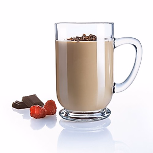 Arc International Luminarc Bolero Glass Mug, 16-Ounce, Set of 4, 4 Count (Pack of 1), Clear