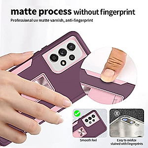 MDCN Samsung A53 5G, Galaxy A53 5G case, Military Grade Heavy Duty with HD Screen Protector Magnetic Kickstand Car Mount Protection Armor Phone Case Cover for Samsung Galaxy A53 5G (Purple_Rose-Gold)