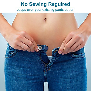 KUNTAERY 8 PCS Button Extenders for Jeans, Pants Waistband Expanders, Instant Waist Extender Buttons for Women and Men, No Sew Jeans Waist Extension 1-1.4 Inches