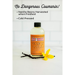 Nutty Montanan Authentic Real Pure Mexican Clear Vanilla (White) 16 Ounce Cold Pressed No Coumarin Imported
