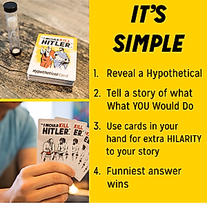 I Would Kill Hitler" - 'The What Would You Do?' Adult Party Game of Hilarious Hypotheticals - Fun Board Game for Adults - Game Night Games - Fun Game for Group Game Night Ages (3-8 Players)