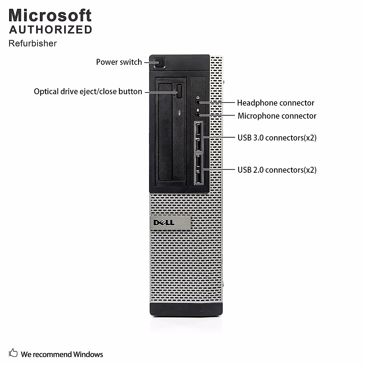 Dell Optiplex 9010 High Performance Flagship Business Desktop Computer, Intel Quad-Core i5, 16GB DDR3 RAM, 1TB HDD, DVD, USB 3.0, Win 10 Pro (Renewed) (9010 16GB 1TB)